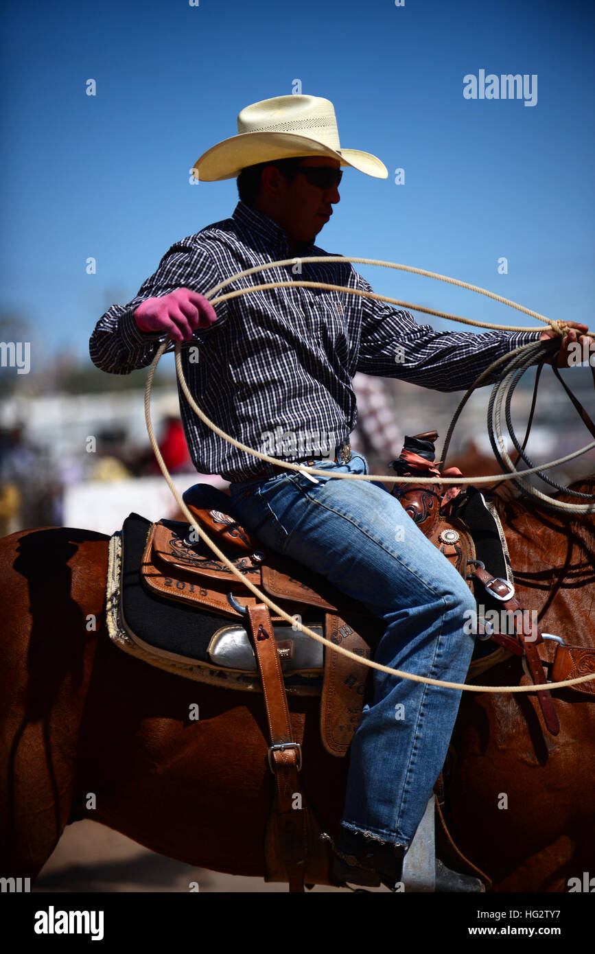 Rodeo competition during Navajo Nation Fair, a world-renowned event ...