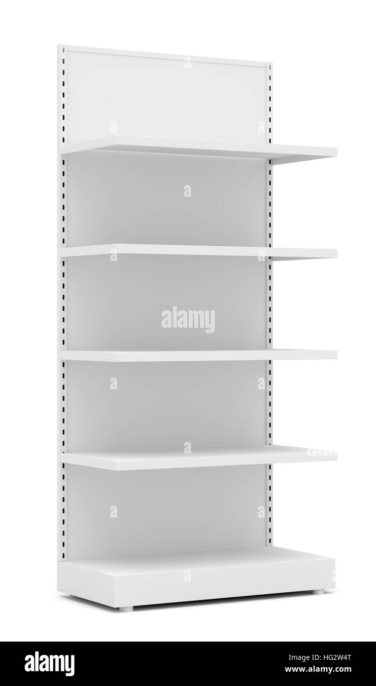 White Empty Retail Shelves Stock Photo - Alamy