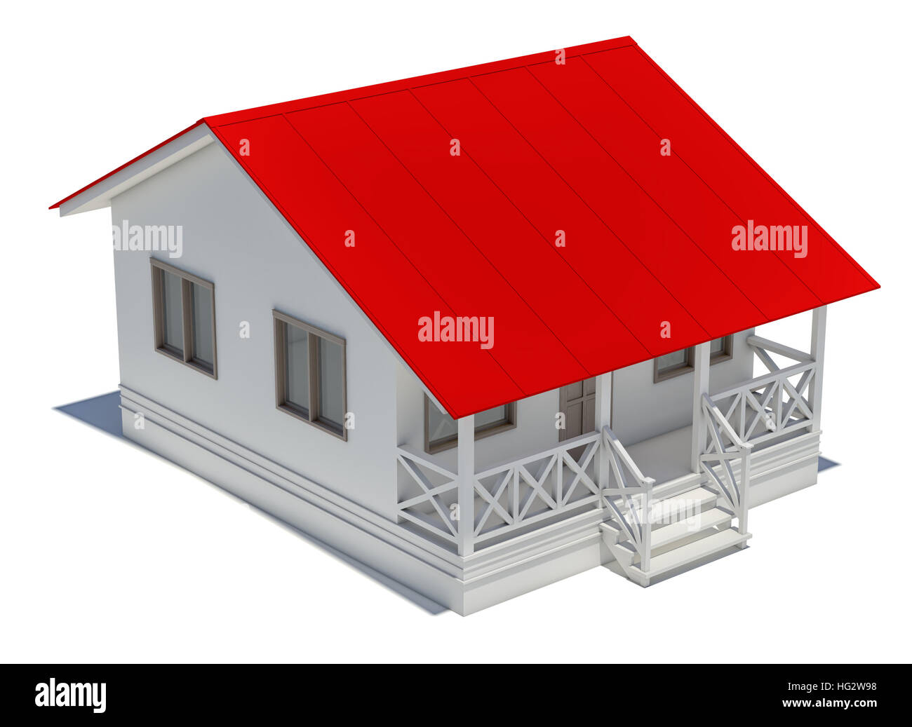 Detailed house, isolated Stock Photo - Alamy