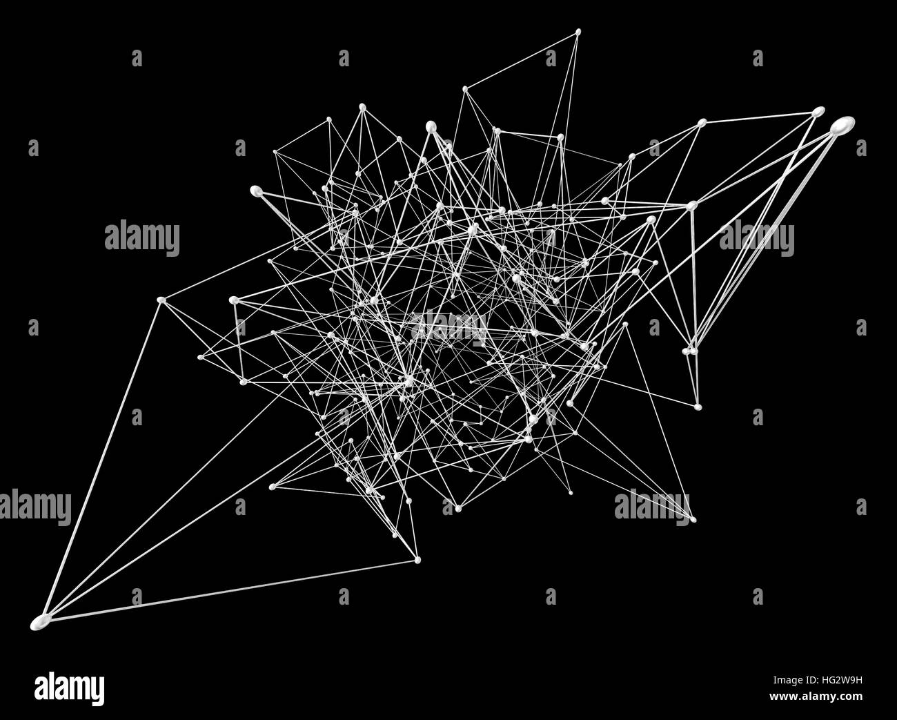 Lines and dots forming mesh Stock Photo - Alamy