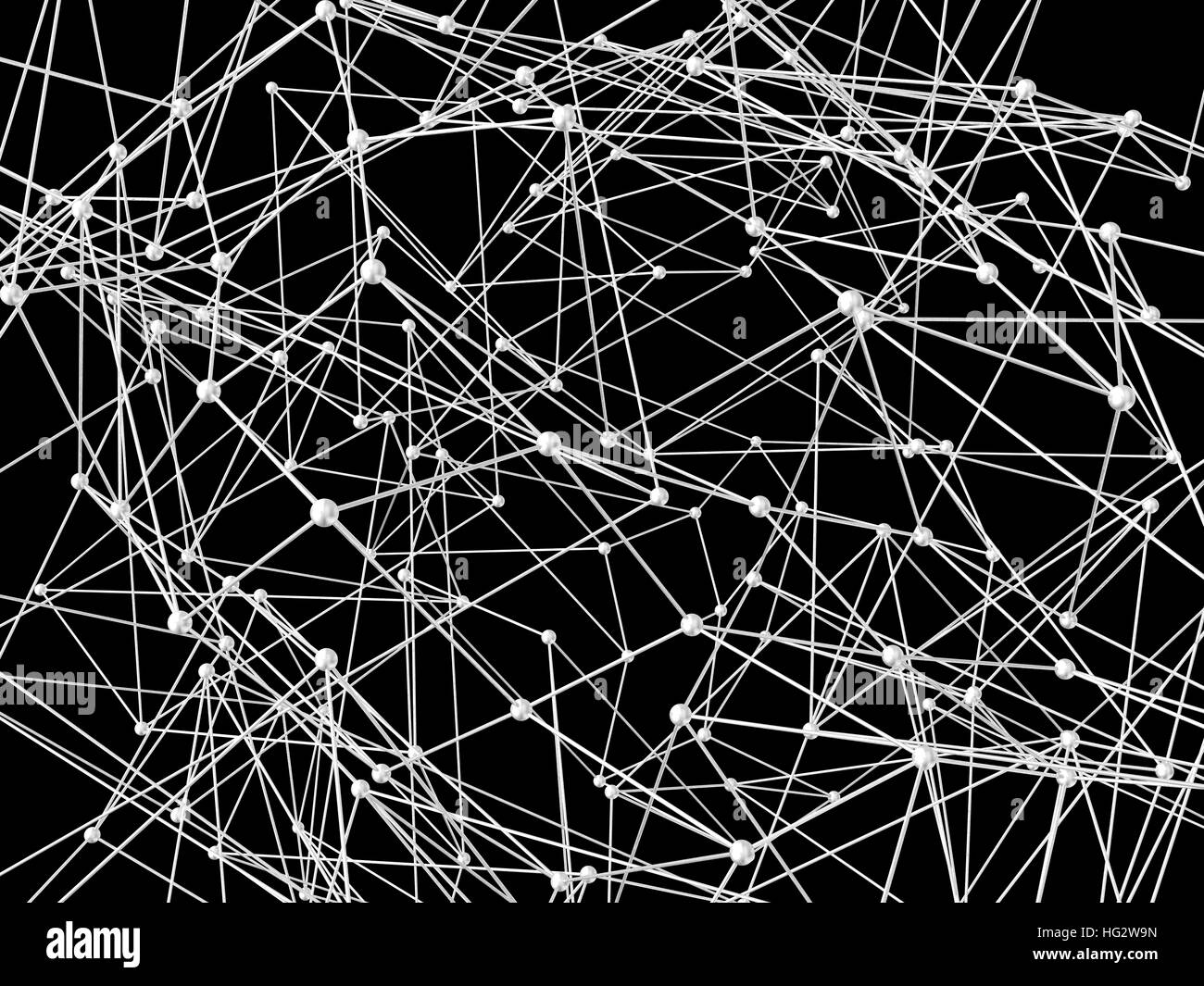 Lines and dots forming mesh Stock Photo - Alamy