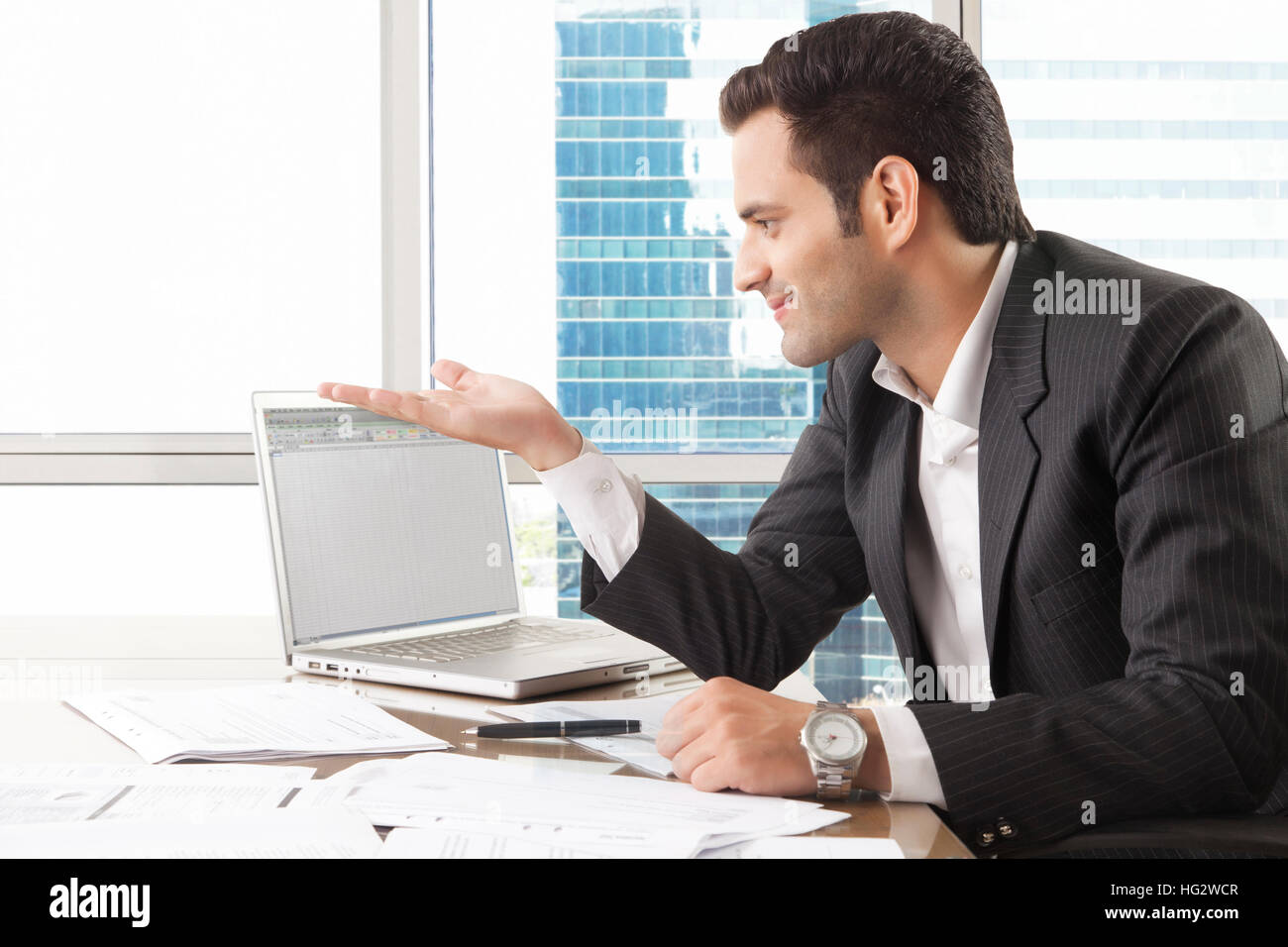 Businessman extends his hand Stock Photo - Alamy Businessman extends his hand Stock Photo - Alamy