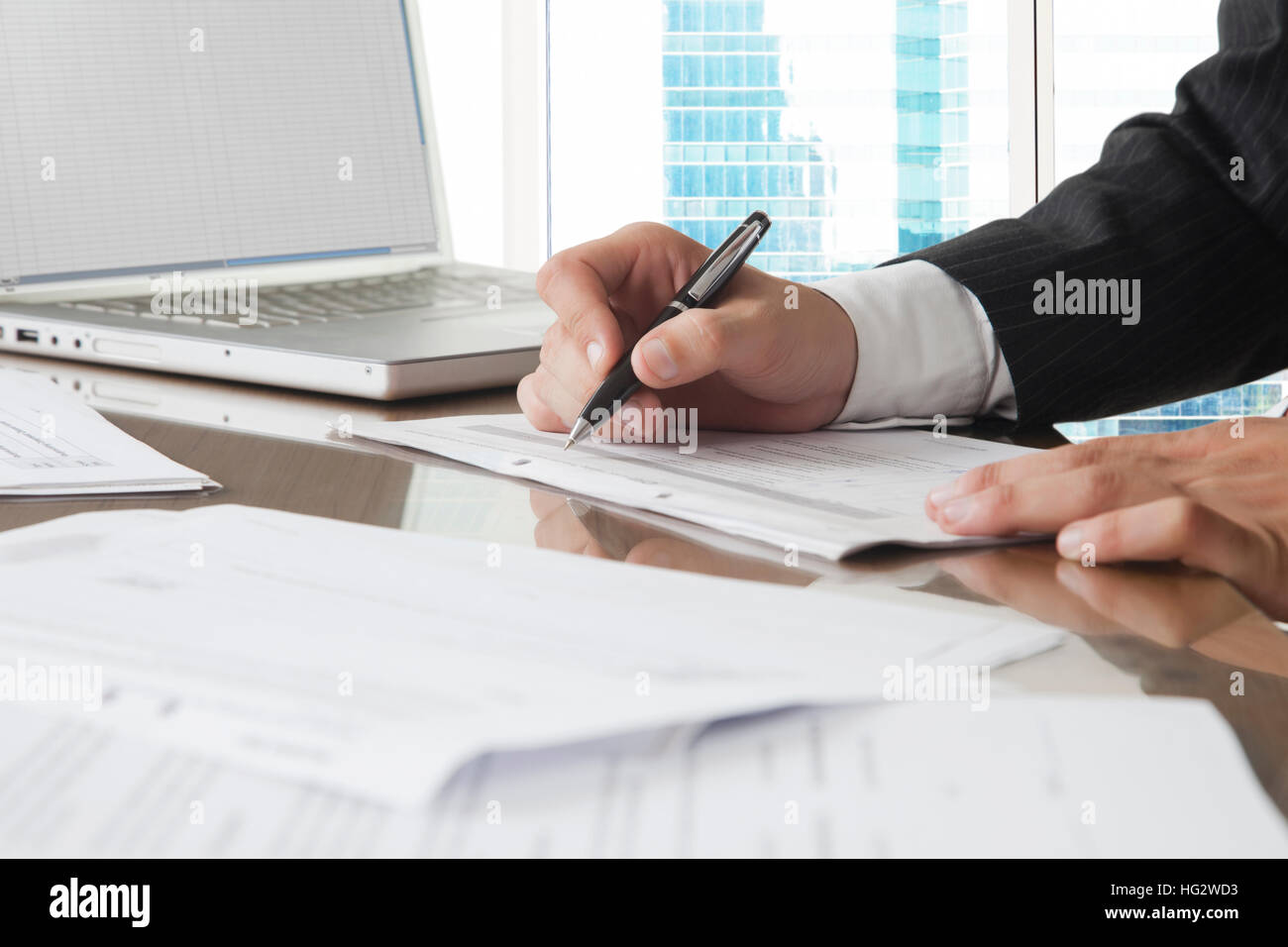 businessman working in office Stock Photo - Alamy