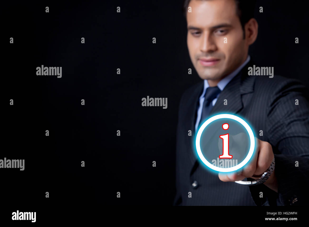 Businessman touching screen computer hi-res stock photography and ...