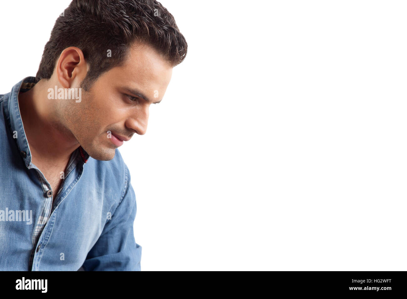 Handsome young man portrait, isolated on white Stock Photo - Alamy