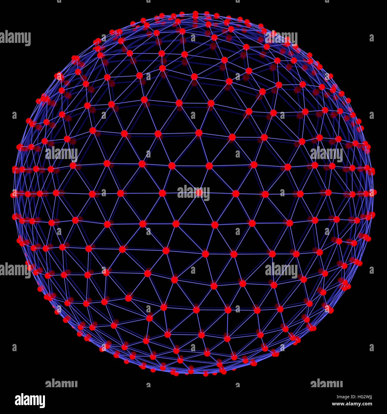 Illuminated neon sphere of glowing particles Stock Photo - Alamy