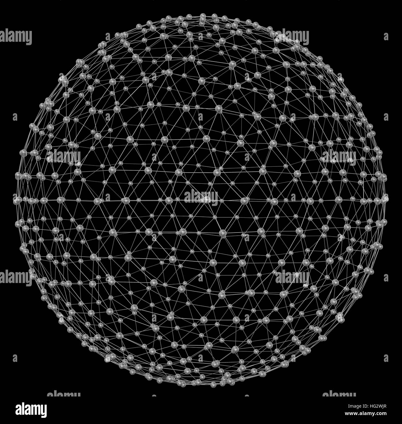 Sphere. Abstract network connection background Stock Photo - Alamy