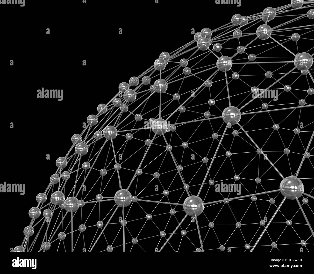 Sphere. Abstract network connection background Stock Photo - Alamy