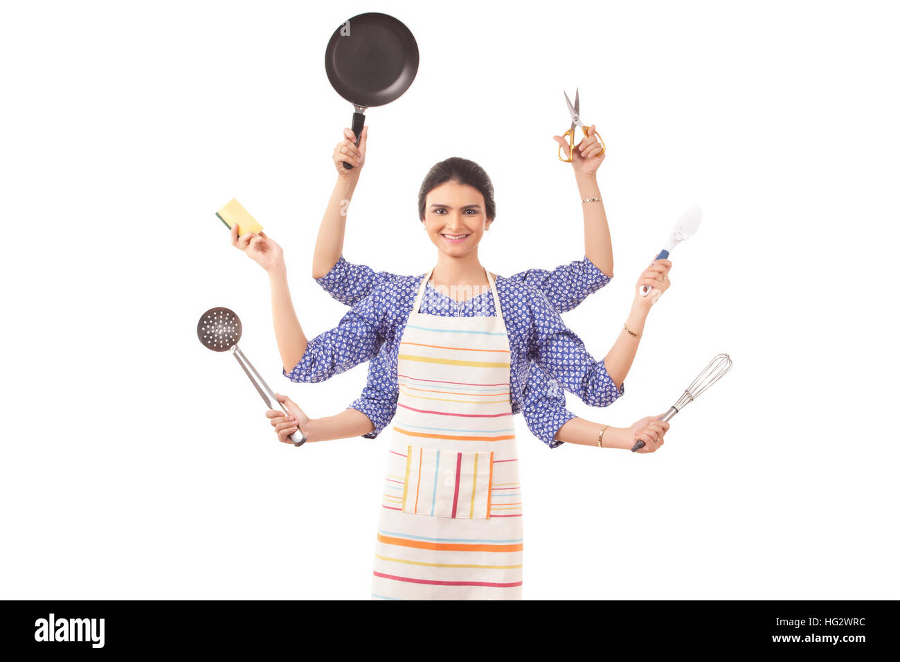 Mother multitasking kitchen hi-res stock photography and images - Alamy