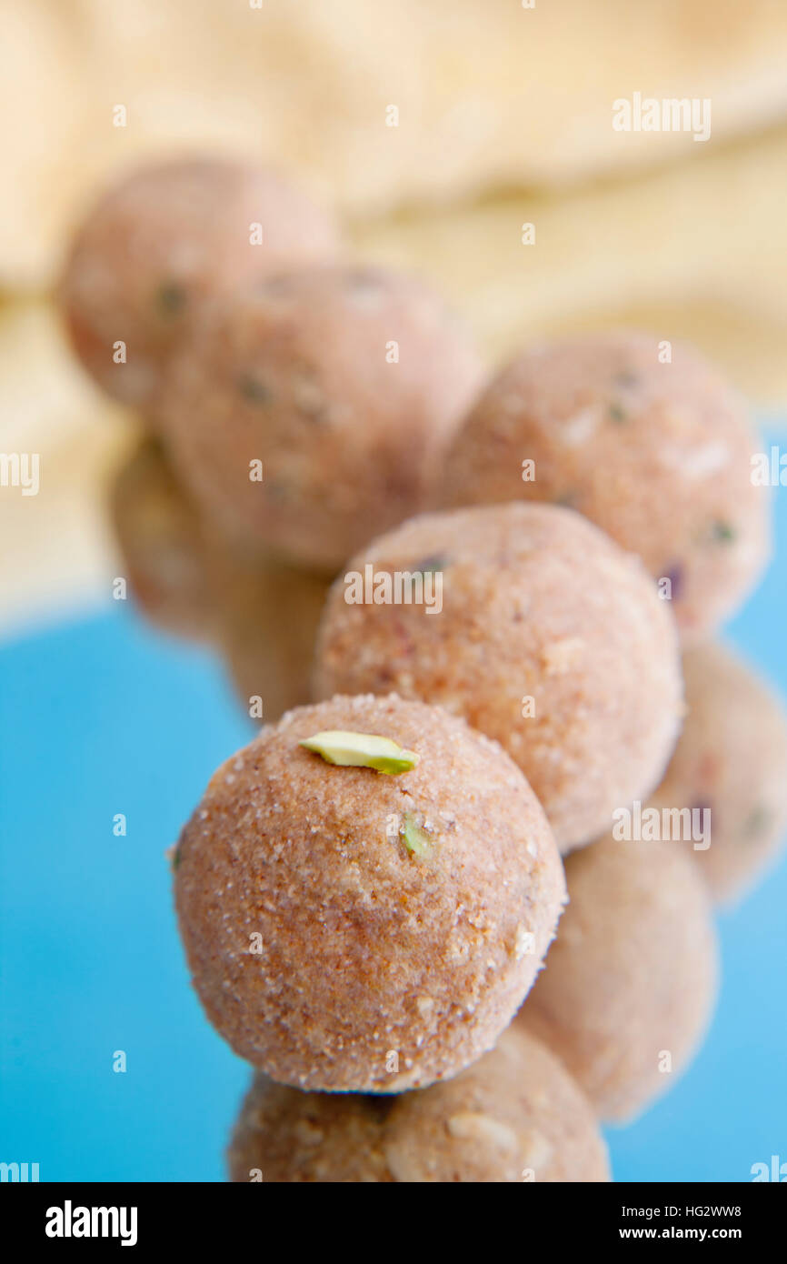 Churma ladoo , indian sweet Stock Photo - Alamy