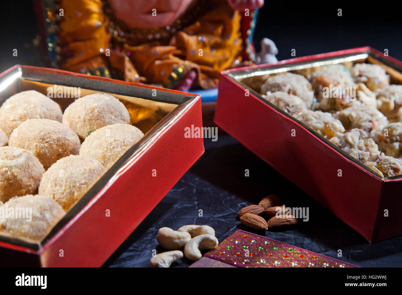 Sculpture of Ganesha with sweets , indian sweet Stock Photo - Alamy