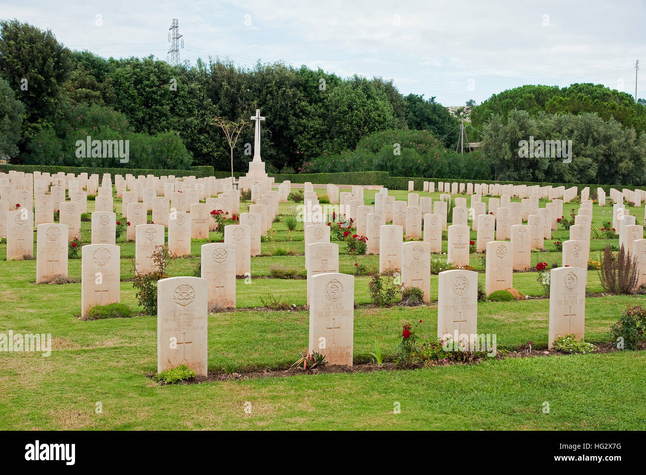 Commonwealth War Graves Cemetery, Catania, Sicily Stock Photo - Alamy