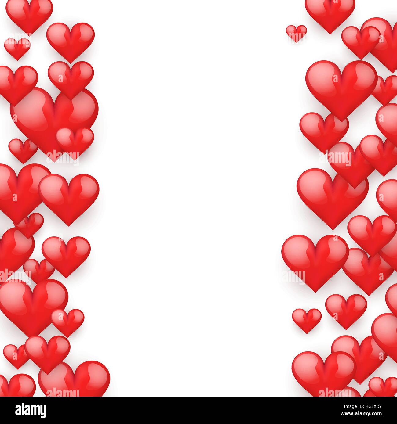 Realistic Red Romantic Hearts Decor Stock Vector Image & Art - Alamy