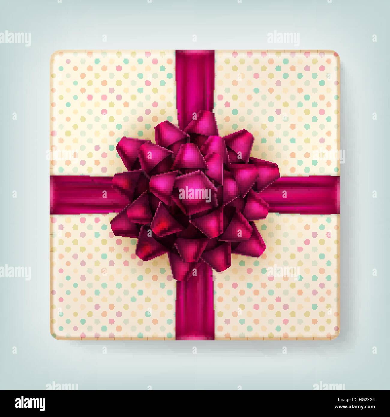Gift box with a bow. EPS 10 Stock Vector Image & Art - Alamy