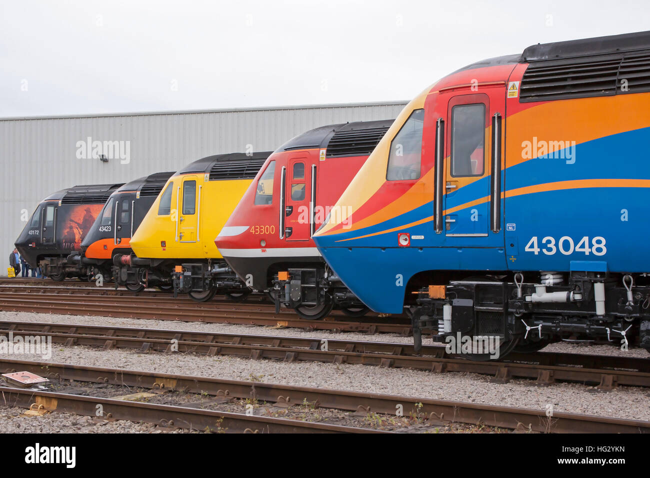 Lineup of High Speed Train HST Power Cars at First Great Western St ...