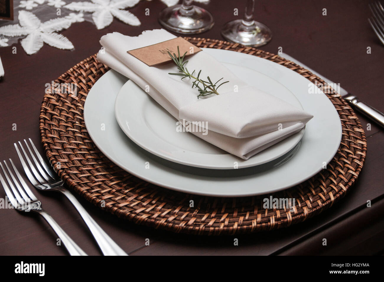 A ready dinner set Stock Photo - Alamy