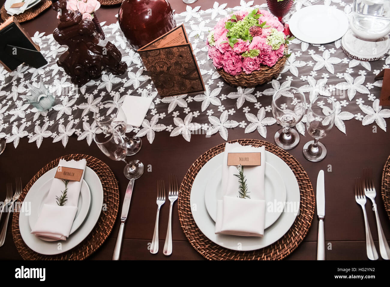 A ready dinner set Stock Photo - Alamy