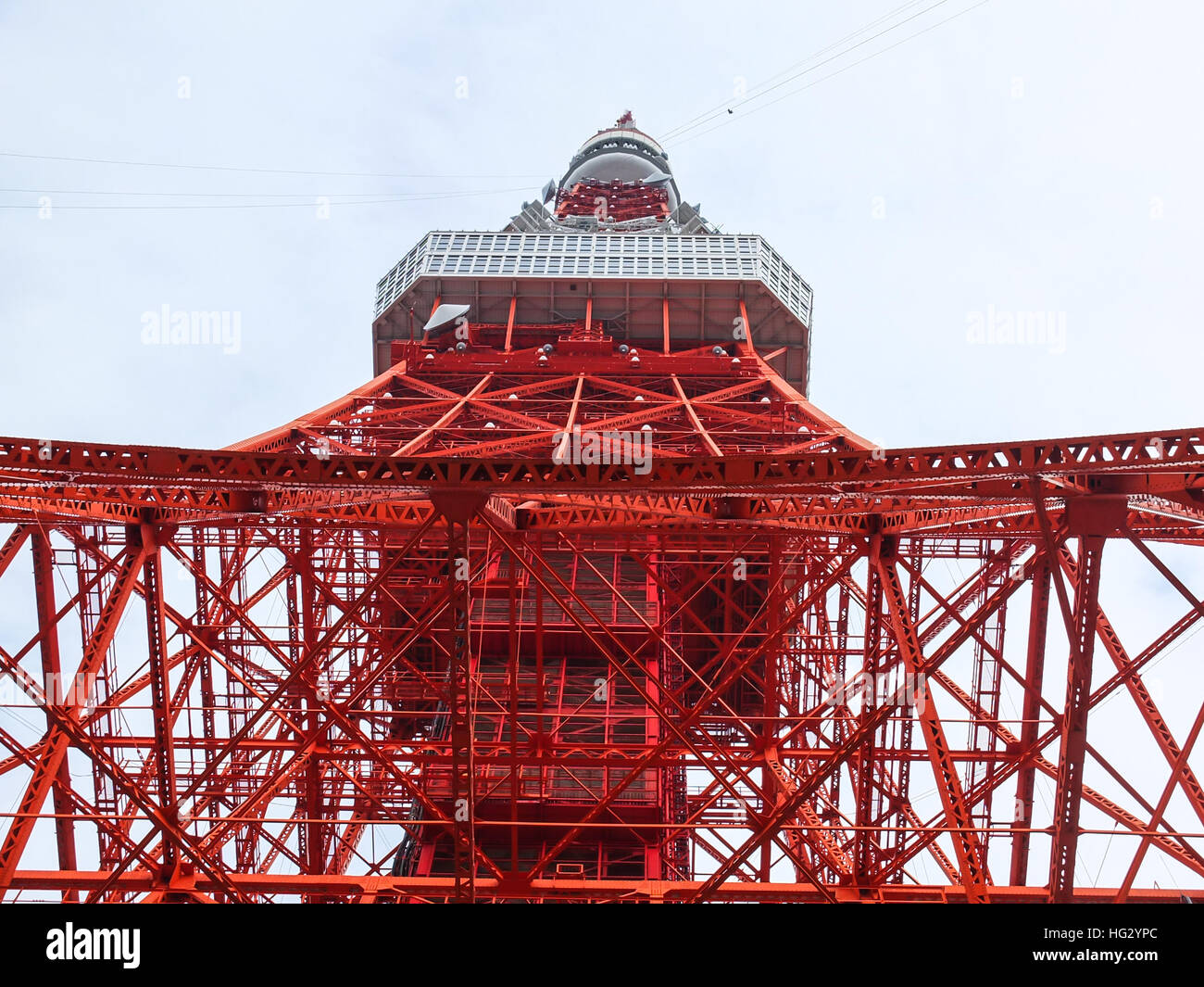 Tokyo tower from bottom Stock Photo - Alamy