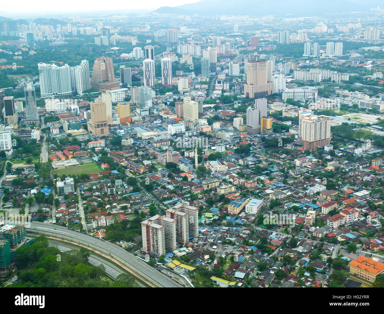 Malaysia city view with bungalows Stock Photo - Alamy