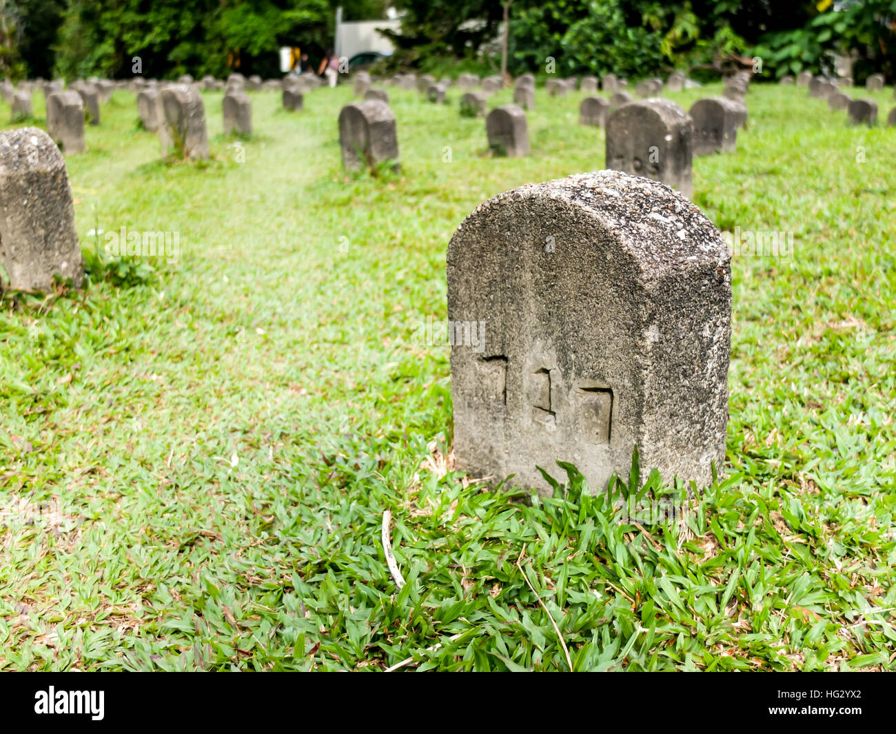 Tombs orderly rows Stock Photo - Alamy