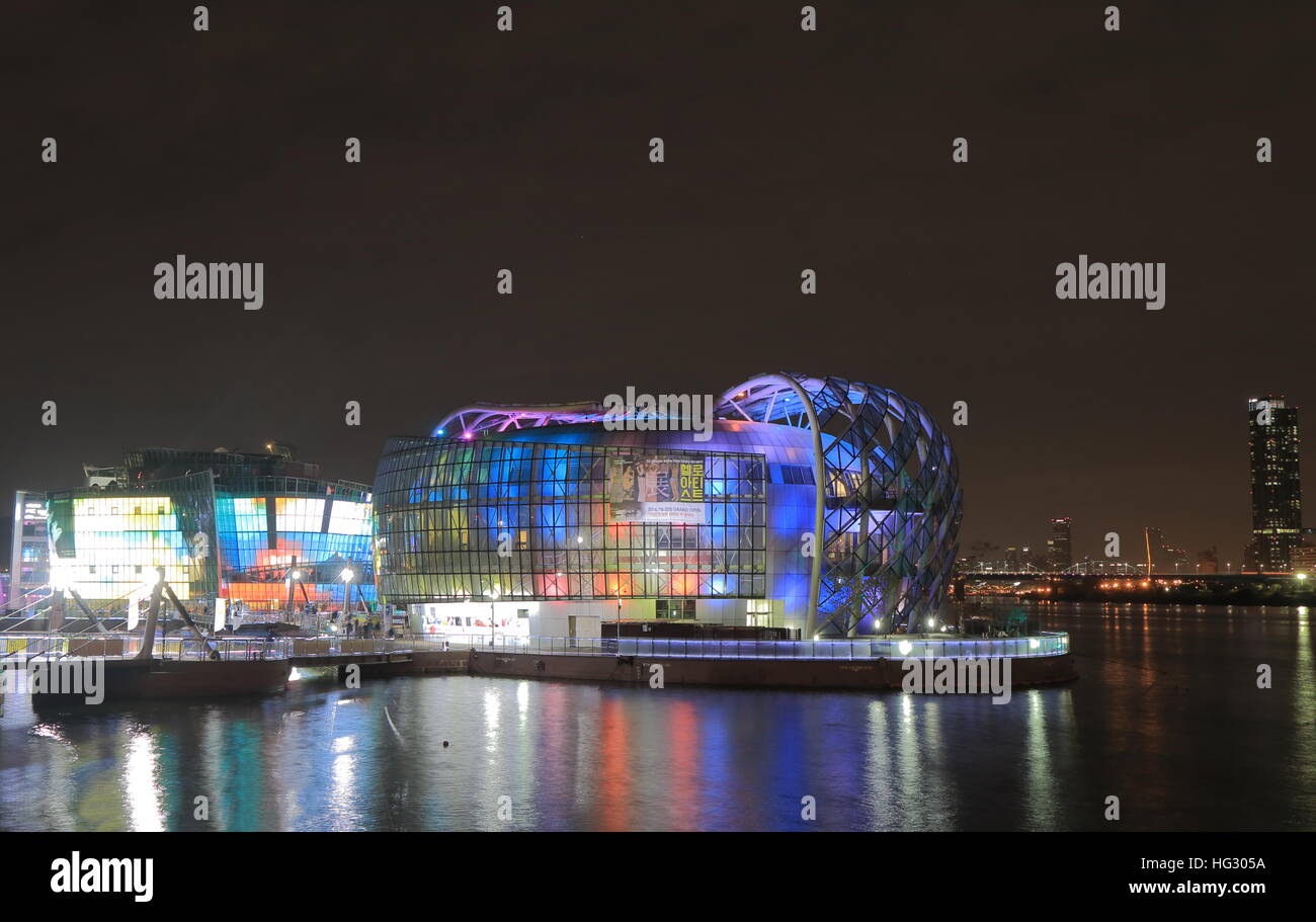 Floating night island Some Sevit in Seoul South Korea Stock Photo - Alamy