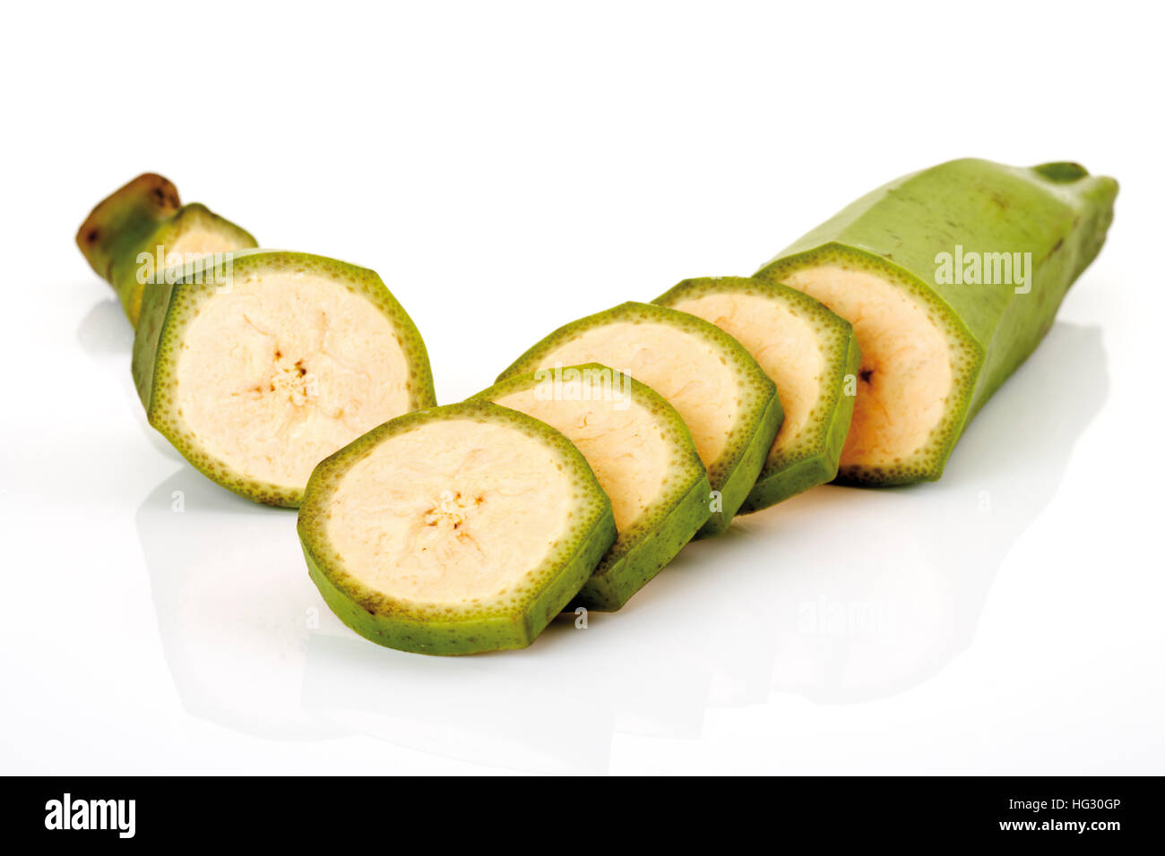 Plantain from Ecuador, sliced Stock Photo - Alamy
