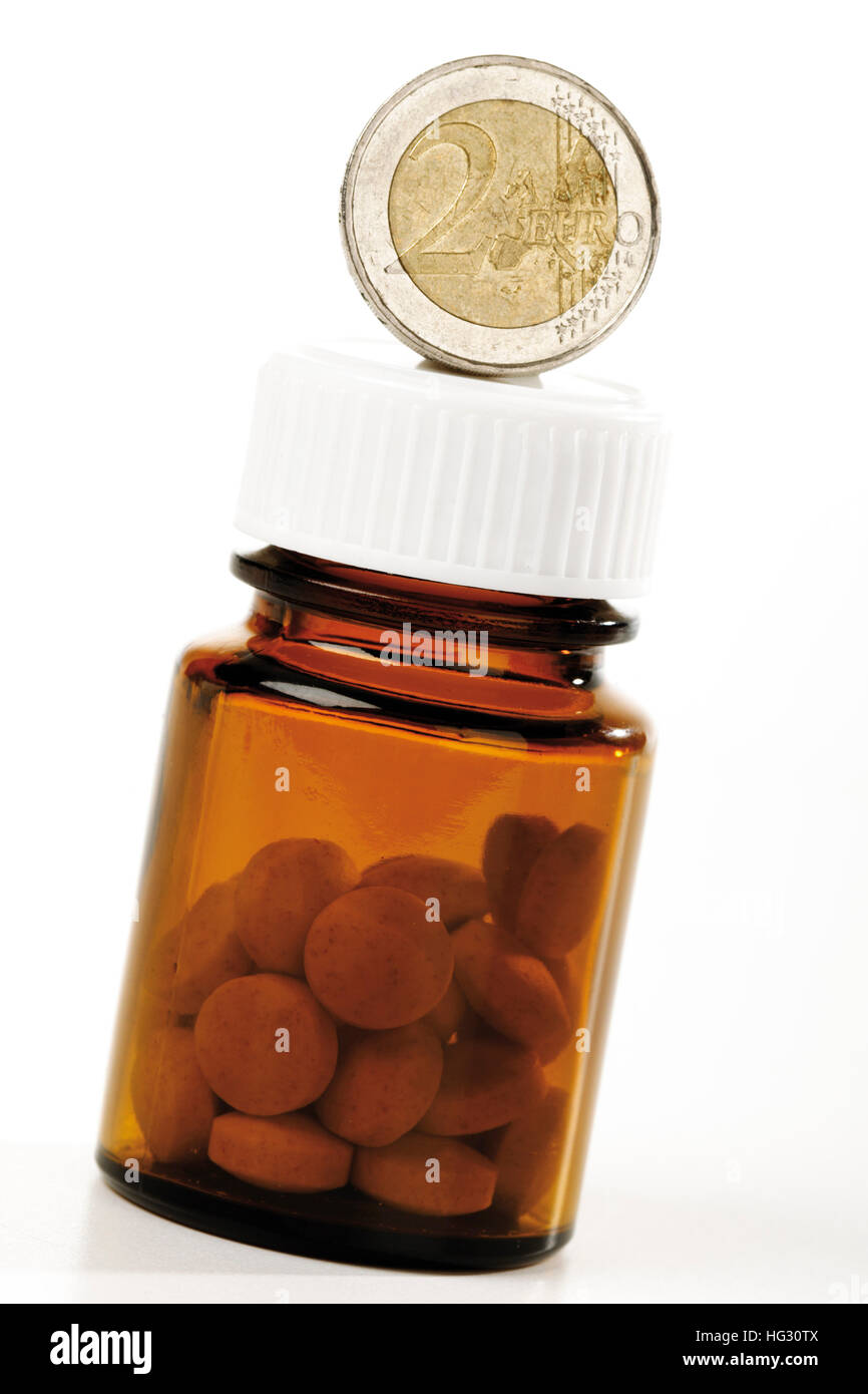 Euro coin pill bottle hi-res stock photography and images - Alamy