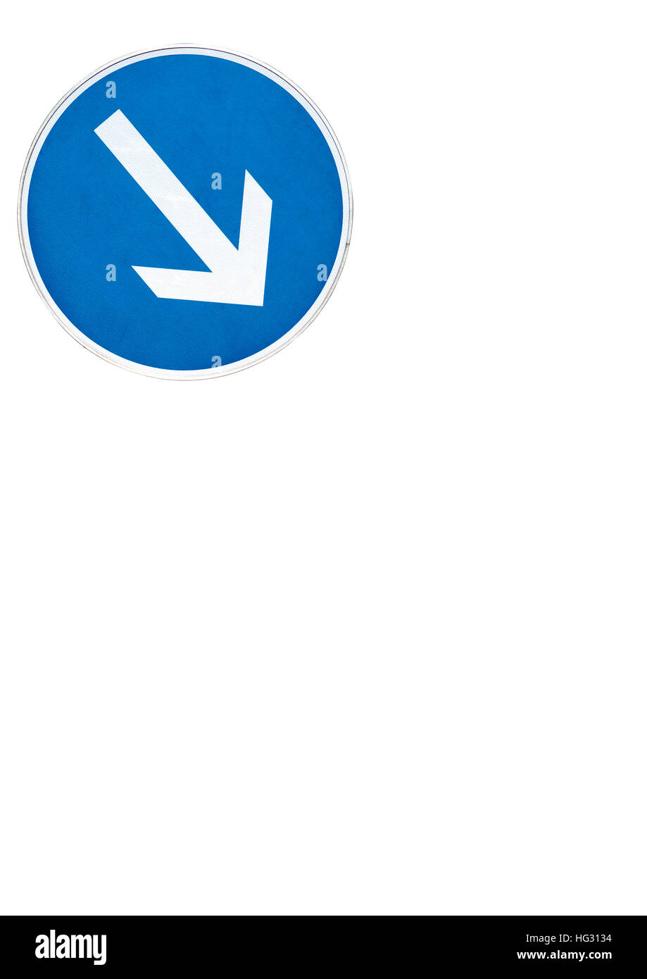 Traffic sign indicating road Cut Out Stock Images & Pictures - Alamy