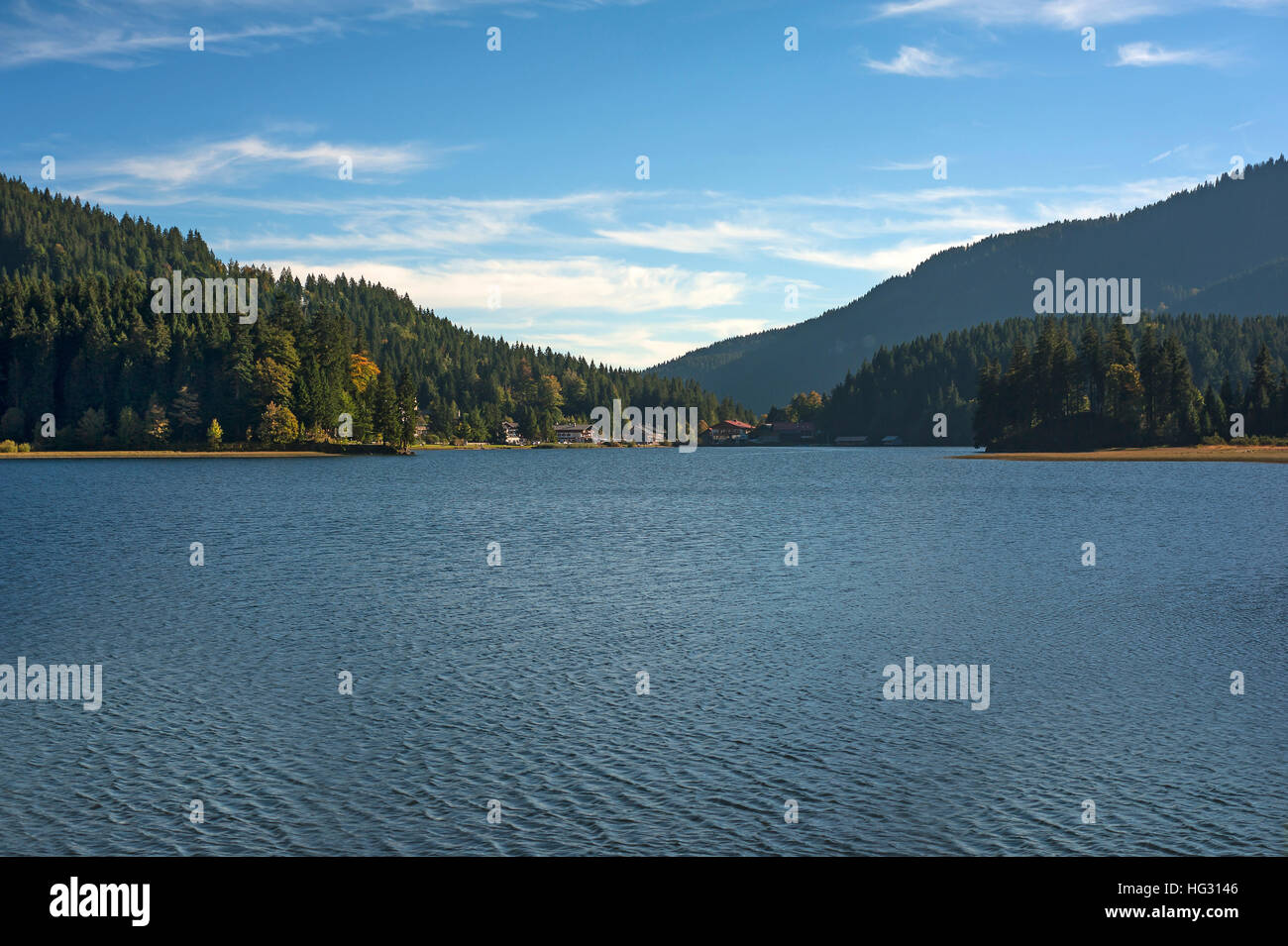 Walchsee with village view hi-res stock photography and images - Alamy
