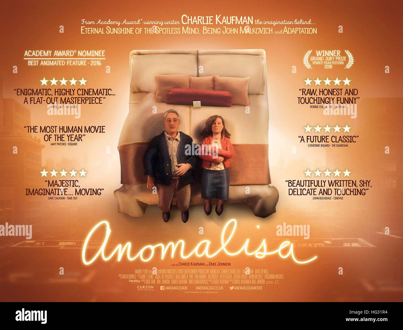 ANOMALISA, British poster, from left: Michael Stone (voice: David ...