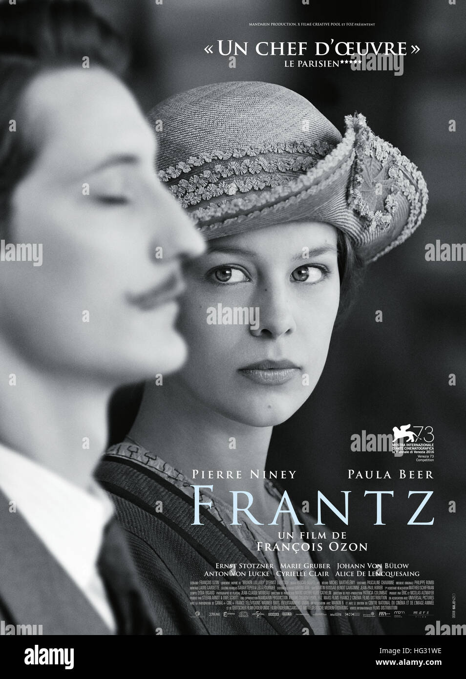 FRANTZ, French poster, from left: Pierre Niney, Paula Beer, 2016 ...