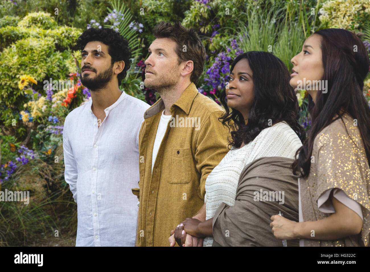 THE SHACK, from left: Aviv Alush, Sam Worthington, Octavia Spencer ...