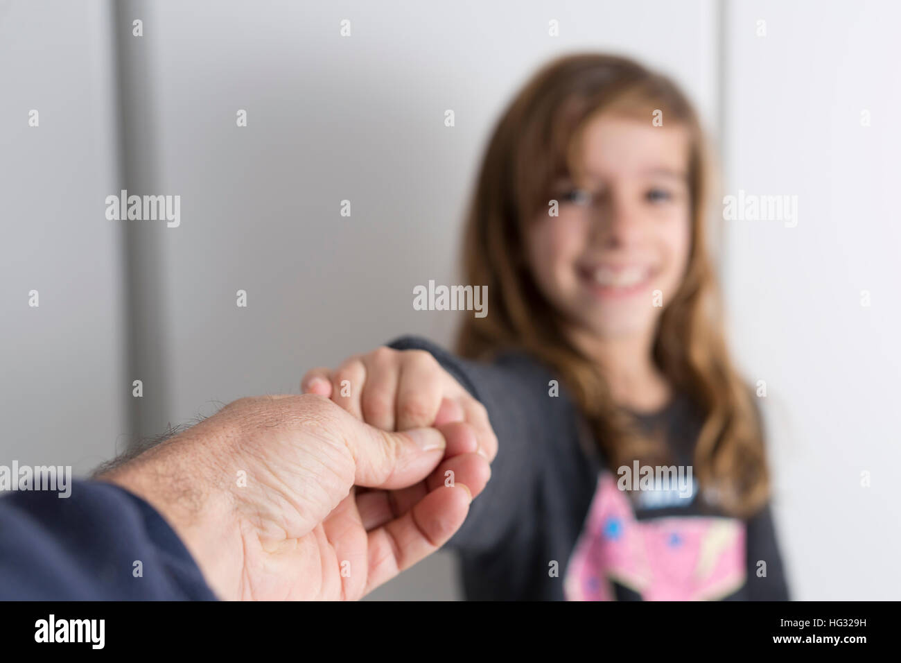Portrait girl hand on hi-res stock photography and images - Alamy