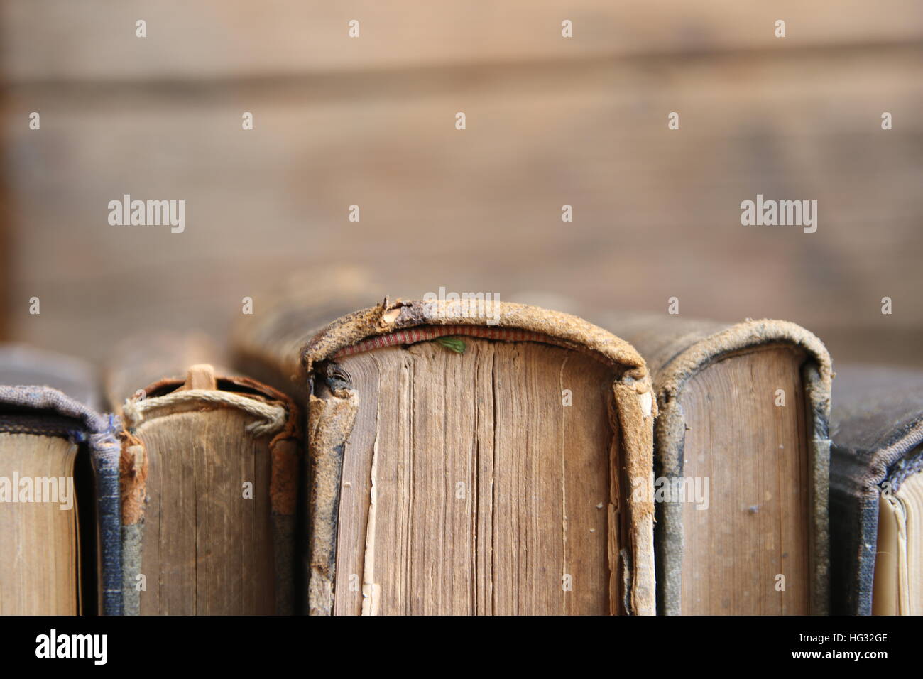 Library concept - Old books, soft focus Stock Photo - Alamy