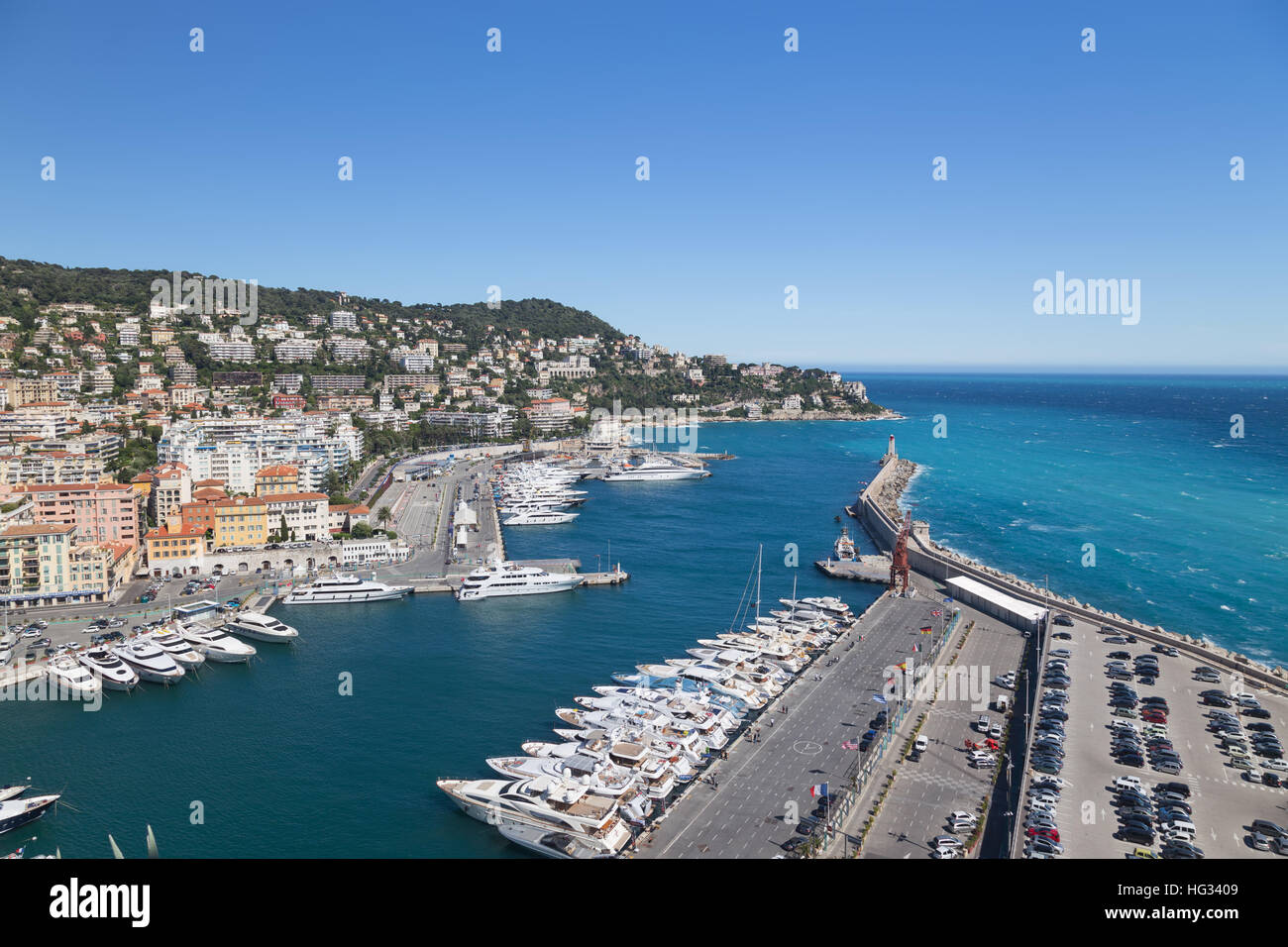 Nice harbor France riviera Stock Photo - Alamy