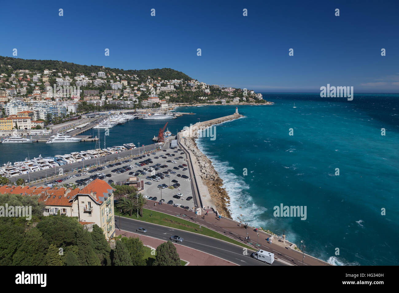Nice harbor France riviera Stock Photo - Alamy