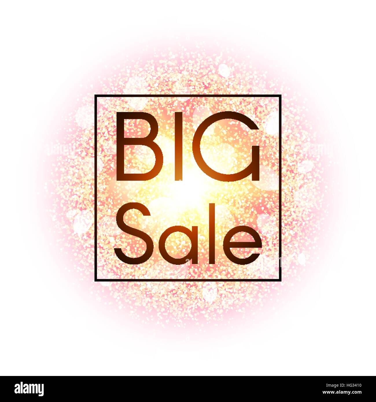 Big sale banner on abstract explosion background with gold glittering ...