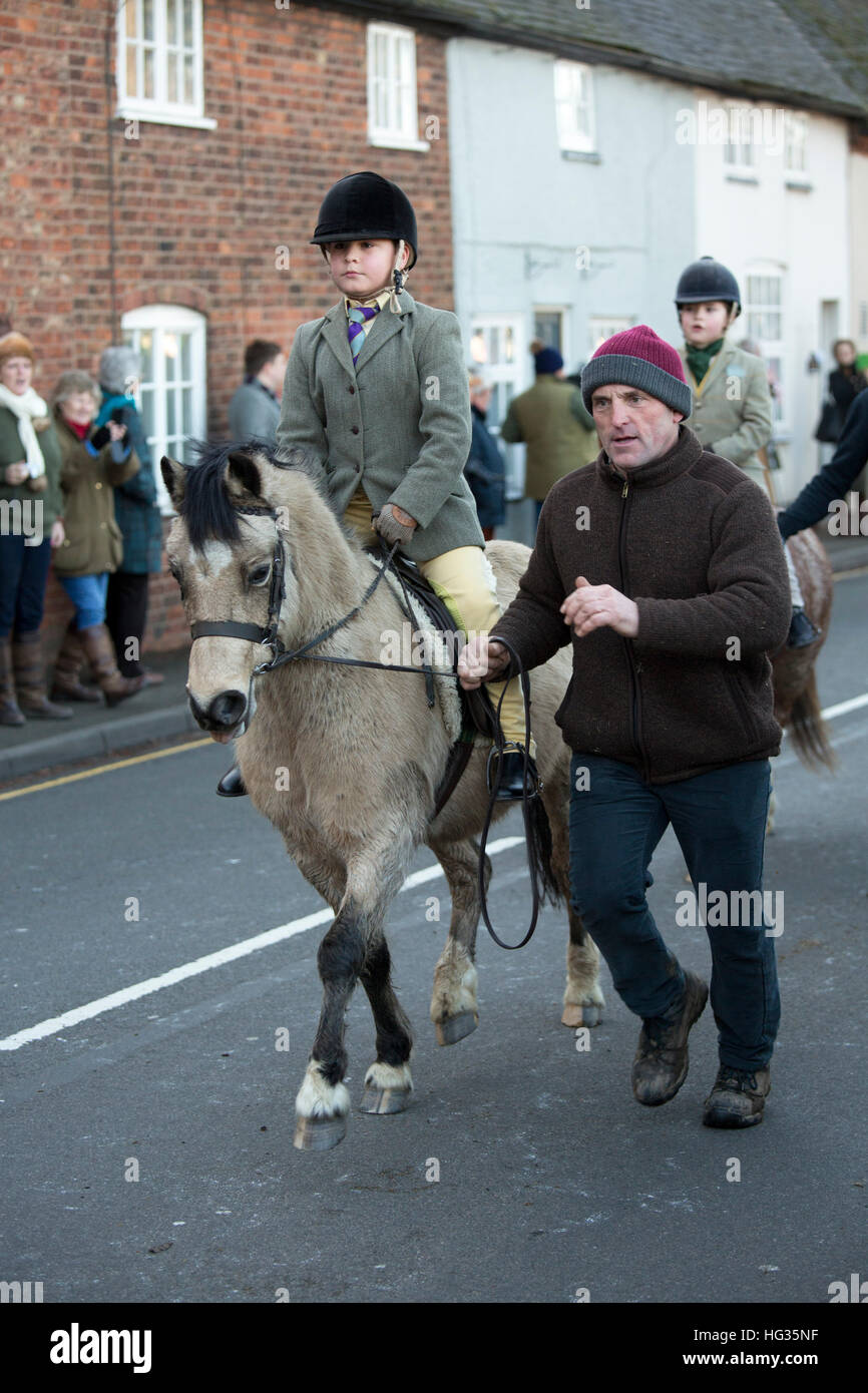 The Atherstone Hunt parading through Market Bosworth on Boxing Day ...