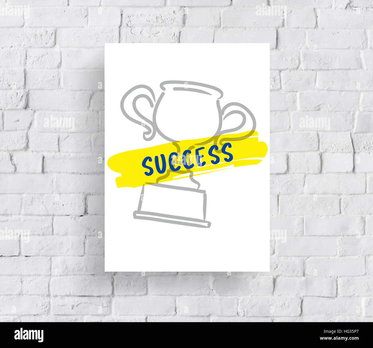 SUccess Award Trophy Graphic Concept Stock Photo - Alamy