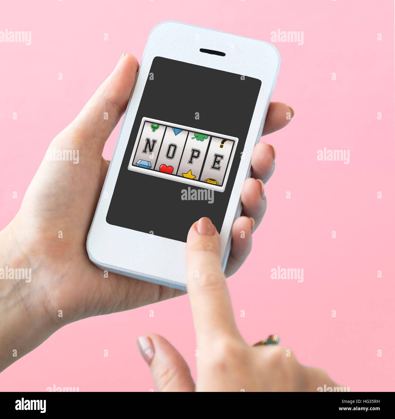 Nope Denied Fail Negative Refuse Rejected Stop Concept Stock Photo - Alamy