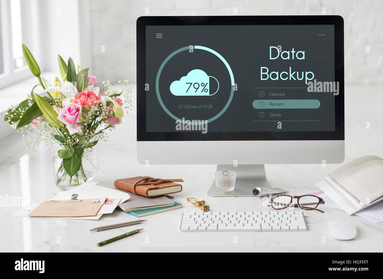 Cloud Storage Upload Interface Concept Stock Photo - Alamy