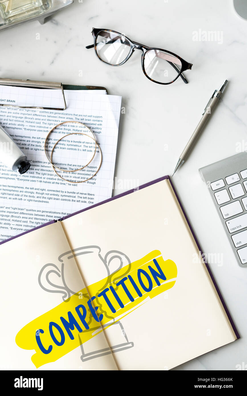 SUccess Award Trophy Graphic Concept Stock Photo - Alamy