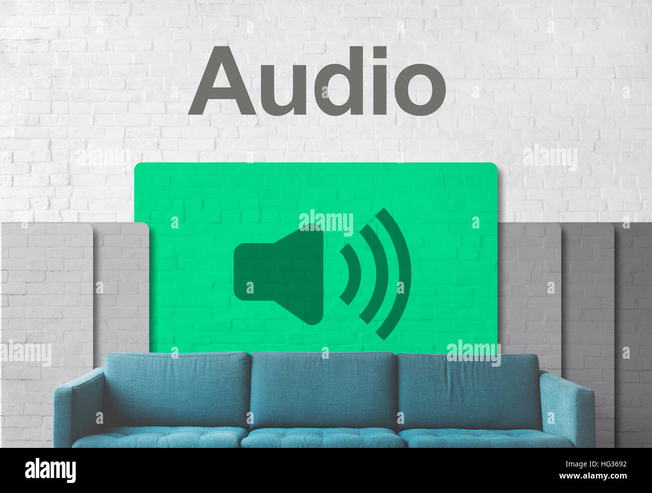 Audio Podcast Music Multimedia Broadcast Concept Stock Photo - Alamy
