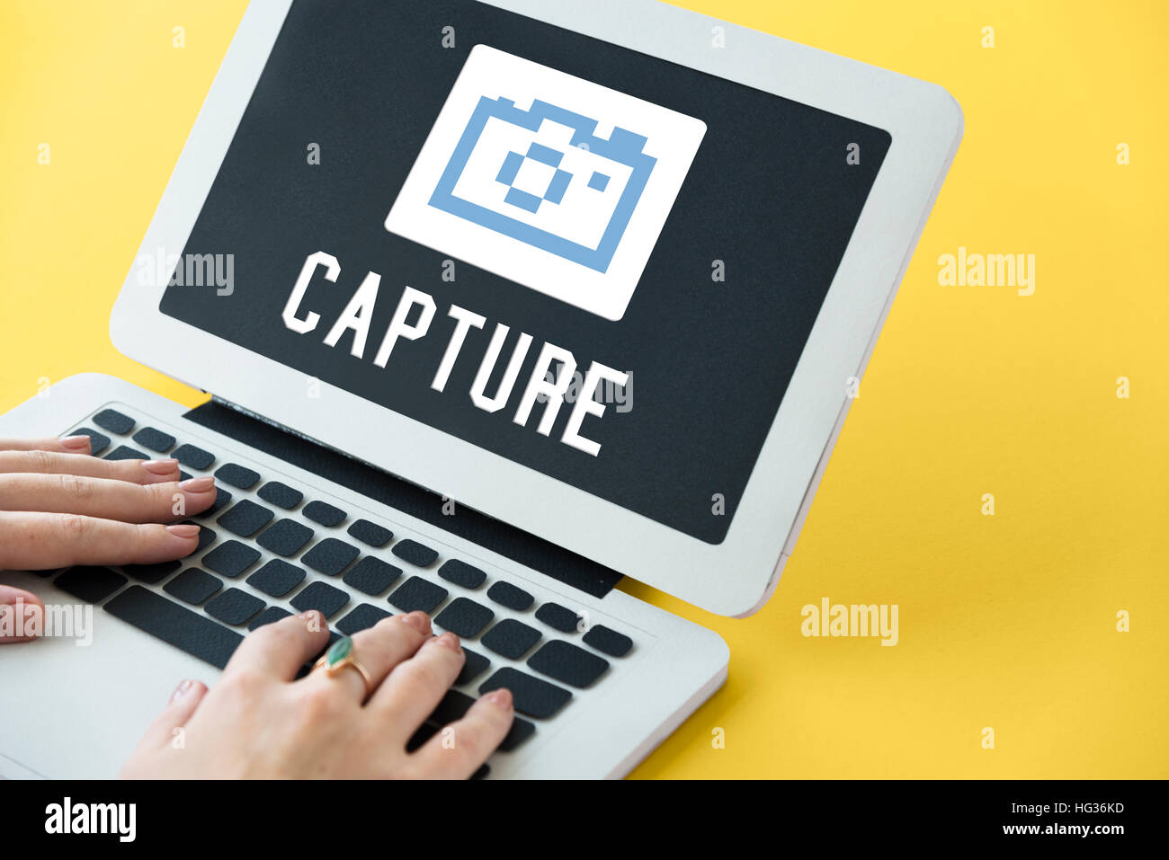 Capture Photographer Camera Icon Graphic Concept Stock Photo - Alamy
