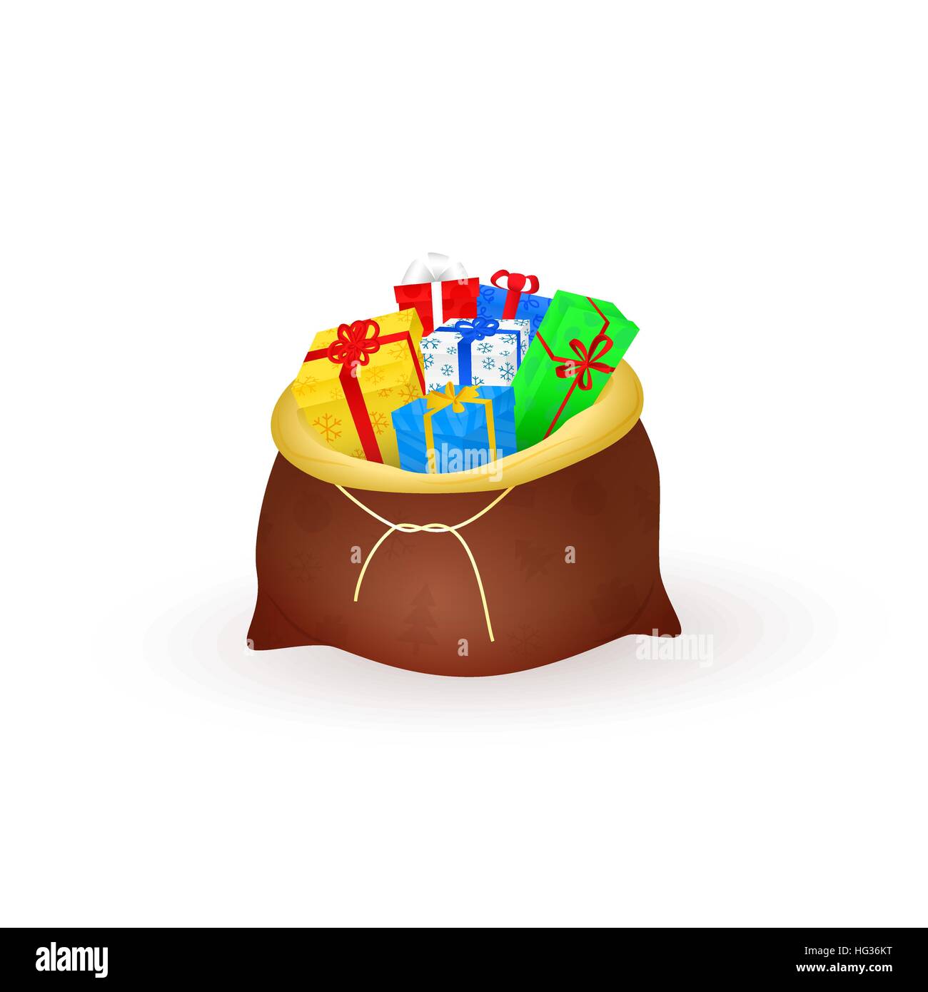 Santas present sack gift Stock Vector Images - Alamy