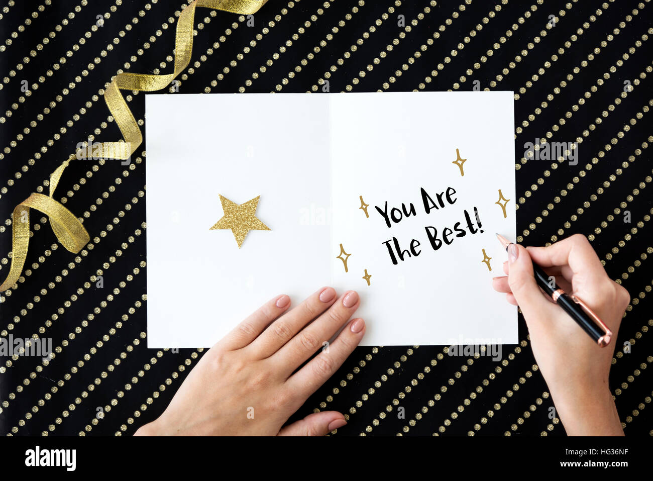 Celebration Card Writing Concept Stock Photo - Alamy