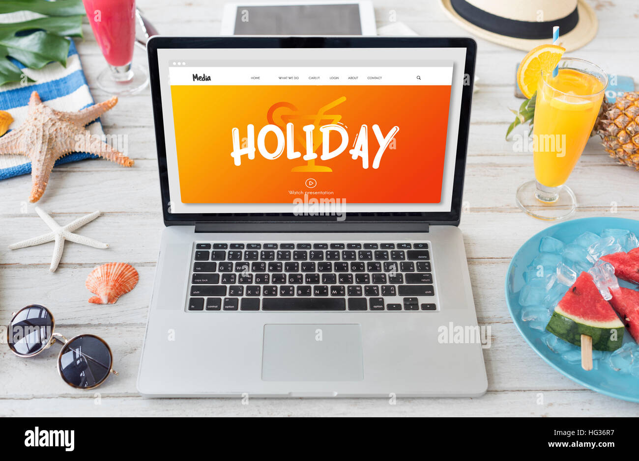 Holiday Chill Out RElaxation Getaway from It All Concept Stock Photo ...