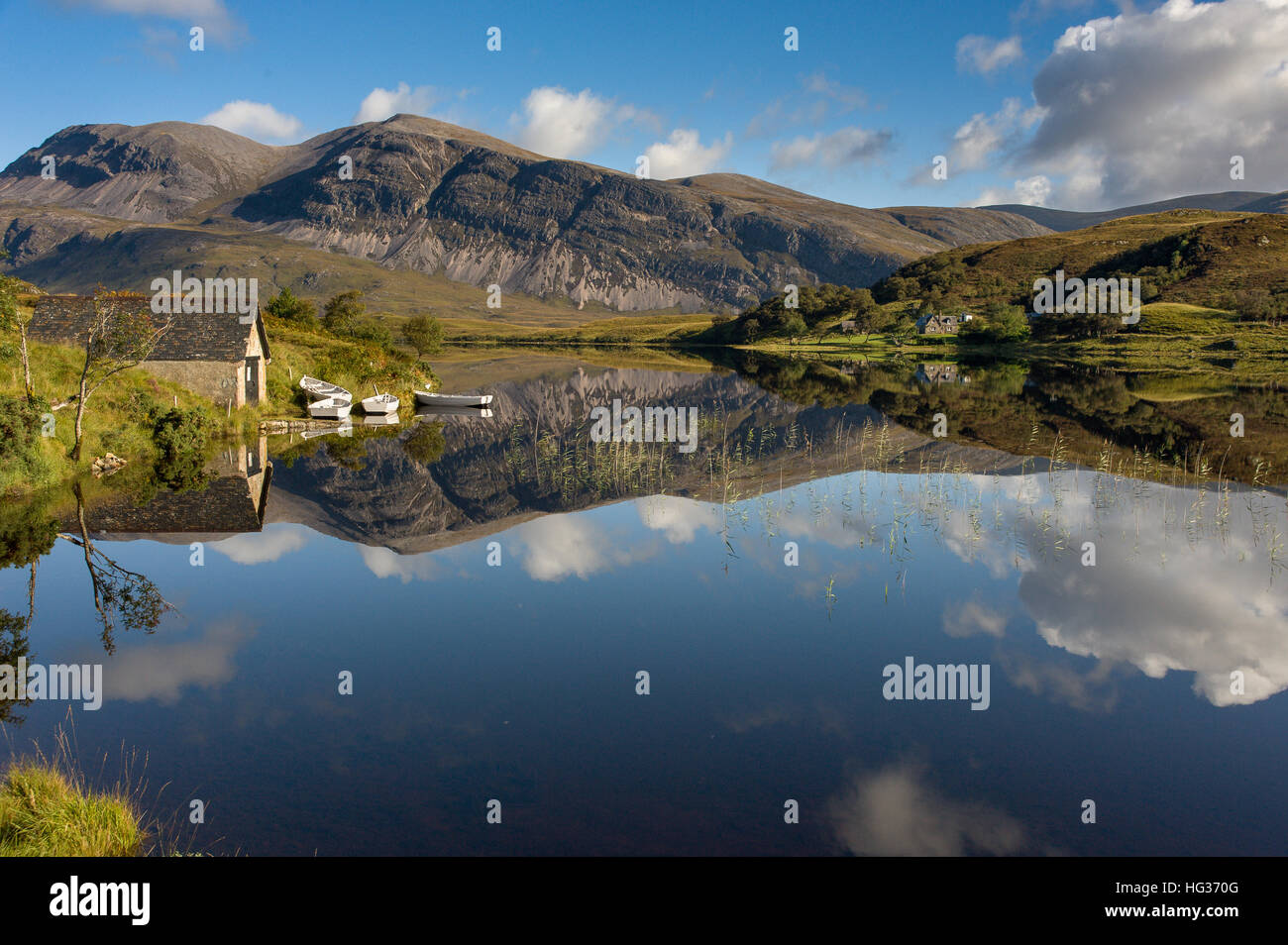 Arkle reflected in Loch Stack, Sutherland Scotland Stock Photo - Alamy