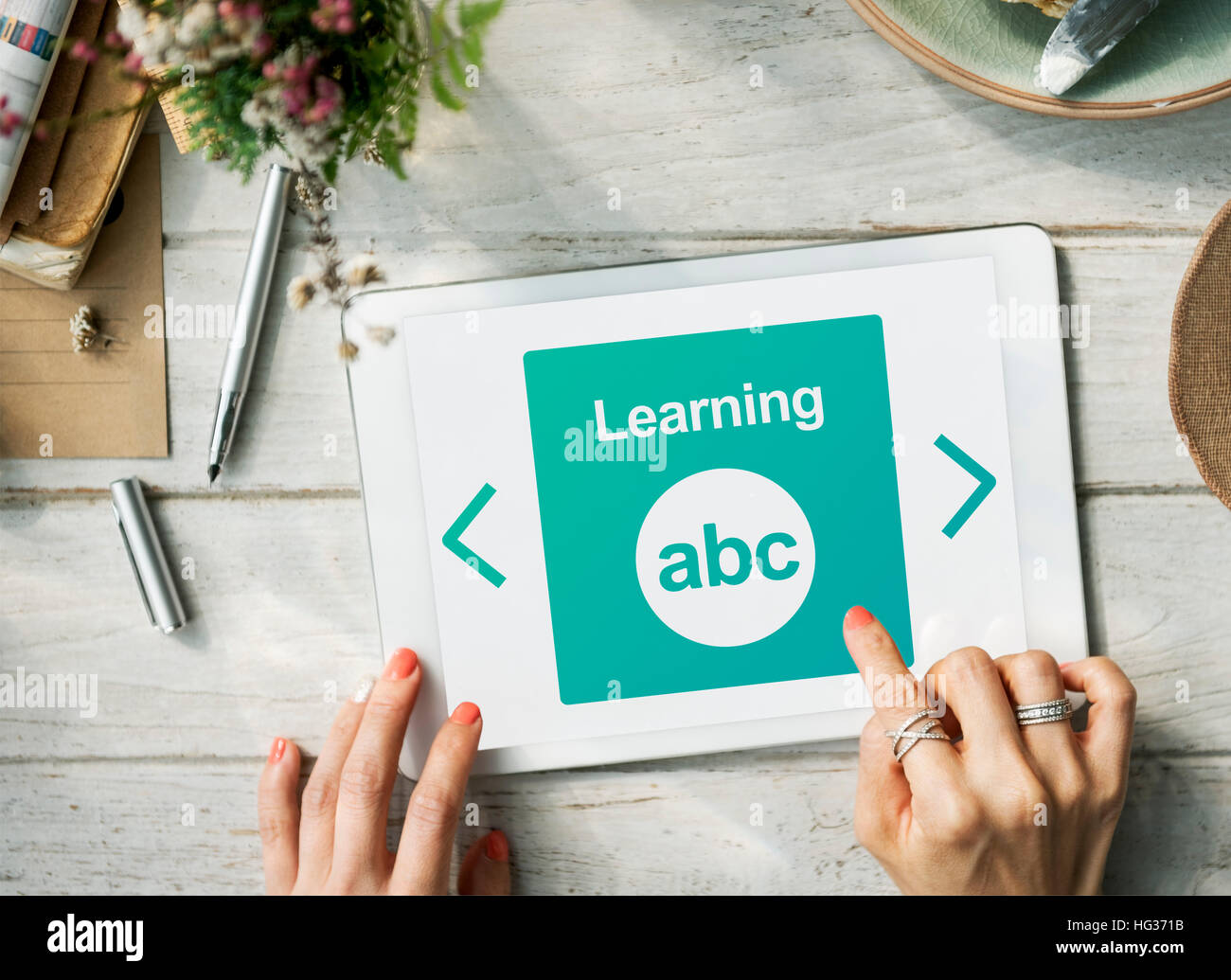 Literacy ABC Icon Alphabet Concept Stock Photo - Alamy