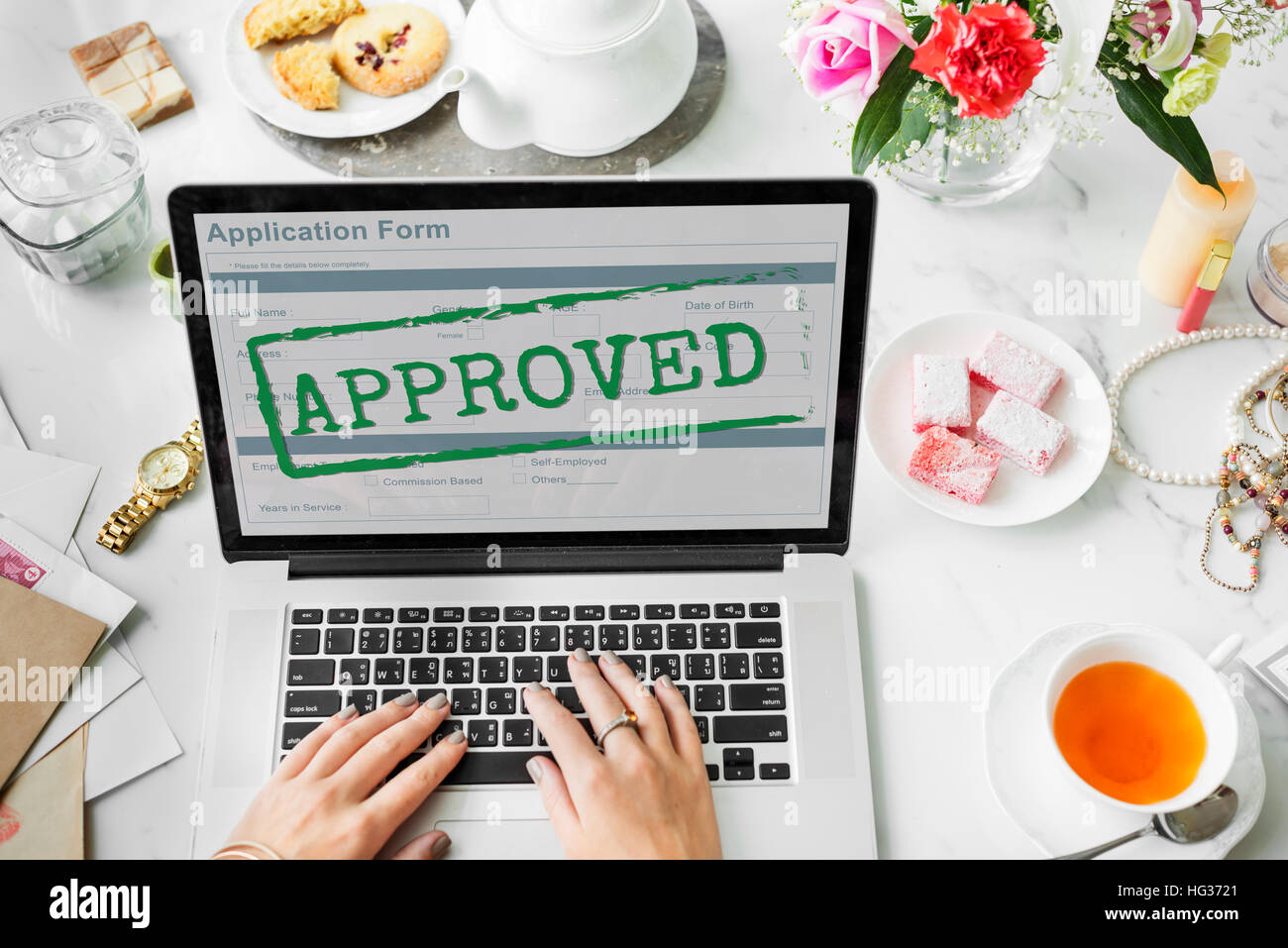 Approved Accepted Application Form Concept Stock Photo - Alamy